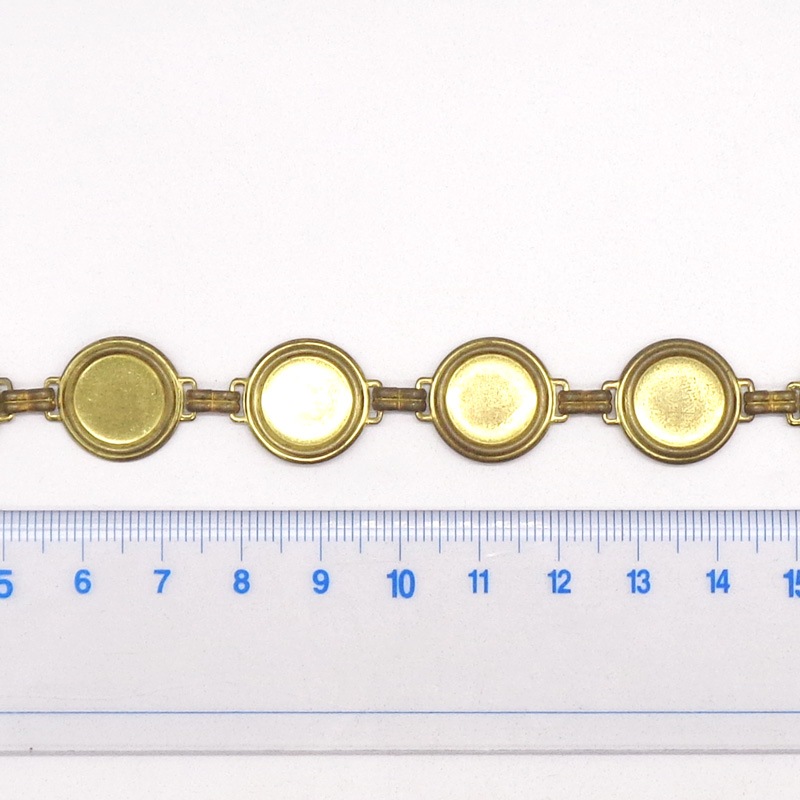 デザインチェーン(メッキ無し)/T258/幅16mm/10cm単位｜作ろ！ドットコム プレシオサラインストーン・ビーズ・アクセサリーパーツの通販