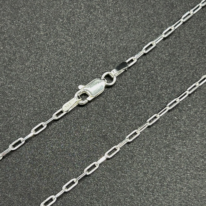 SV925ネックレス(2面カット長小判チェーン)/SVLCL0602C/線径0.6mm/60cm/1個｜作ろ！ドットコム プレシオサラインストーン・ビーズ・アクセサリーパーツの通販