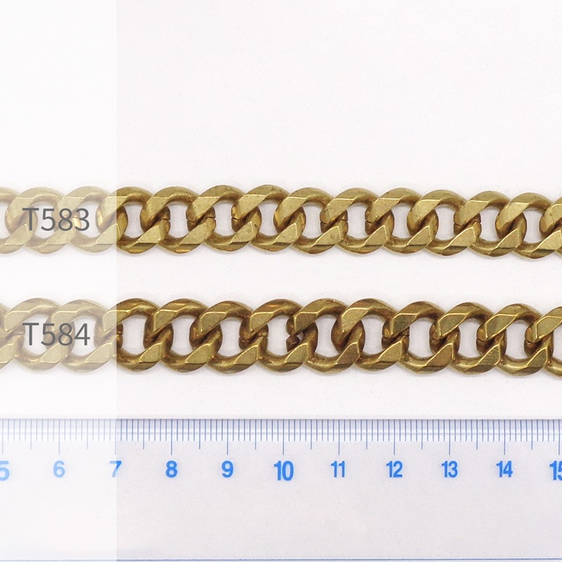 デザインチェーン(メッキ無し)/T584/幅13mm/10cm単位｜作ろ！ドットコム プレシオサラインストーン・ビーズ・アクセサリーパーツの通販