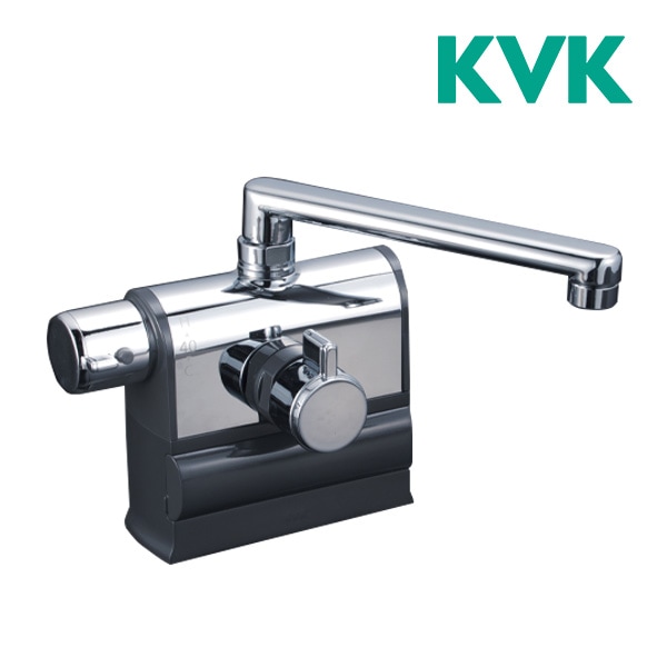 15時迄出荷OK！KVK 水栓金具【KM3008L】デッキ型サーモスタット式混合栓 可変ピッチ 左ハンドル仕様 混合栓 | 水栓・配管,蛇口・シャワー・水栓金具 | イークローバー