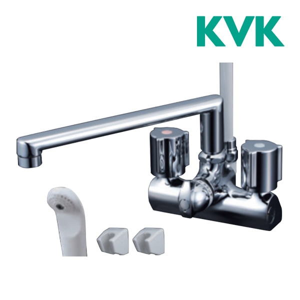 15時迄出荷OK！KVK 水栓金具【KF206GN】デッキ型一時止水付2ハンドルシャワー 取付ピッチ120mm 一般地用 | 水栓・配管,蛇口・シャワー・水栓金具,オプション・部材 | イークローバー