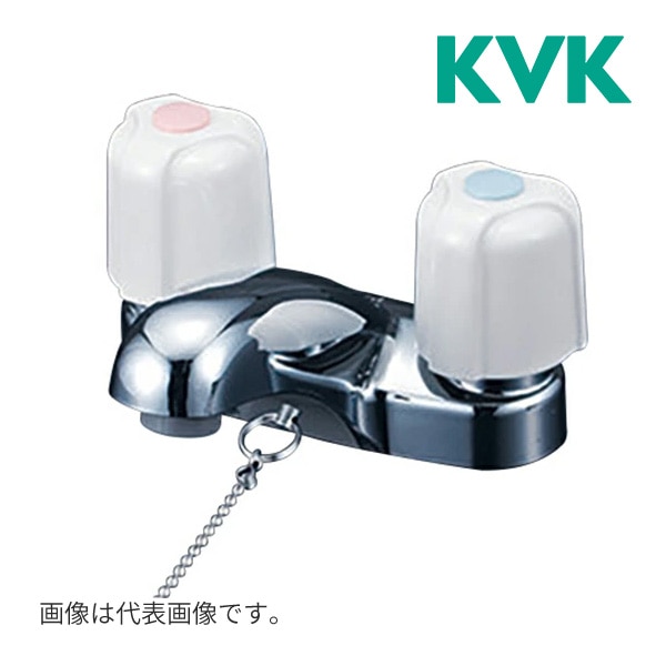 15時迄出荷OK！KVK 水栓金具【KM66GCN】洗面用2ハンドル混合栓 ヒートン付 ゴム栓なし | 水栓・配管,蛇口・シャワー・水栓金具 | イークローバー