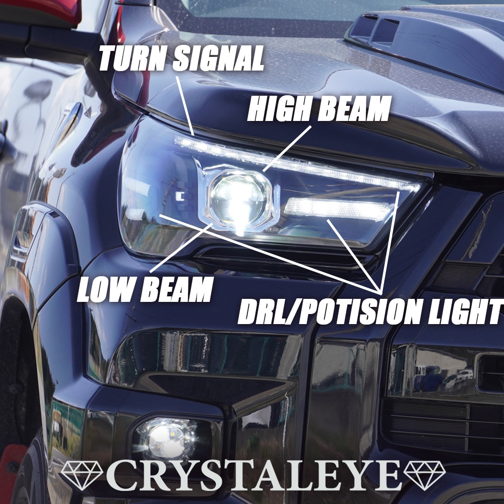ハイラックス GUN125 後期用 LEDヘッドライト シーケンシャルLED デイライト機能付き