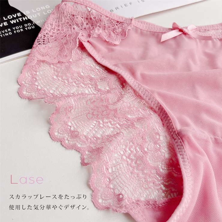 大きいサイズ ショーツ シースルー パンティ レディース 下着 ランジェリー 無地 バックレース L LL 3L 4L (s105）