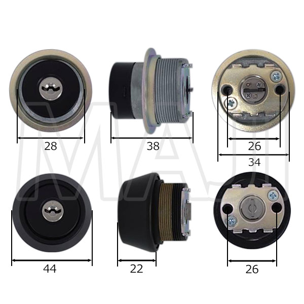 MIWA LE-11,TE YKK向けOEM マティエ U9 2個同一シリンダー HH-J-0525U9 | 鍵（メーカー別シリンダー）,YKK | 鍵の卸売りセンターまるごとショップ