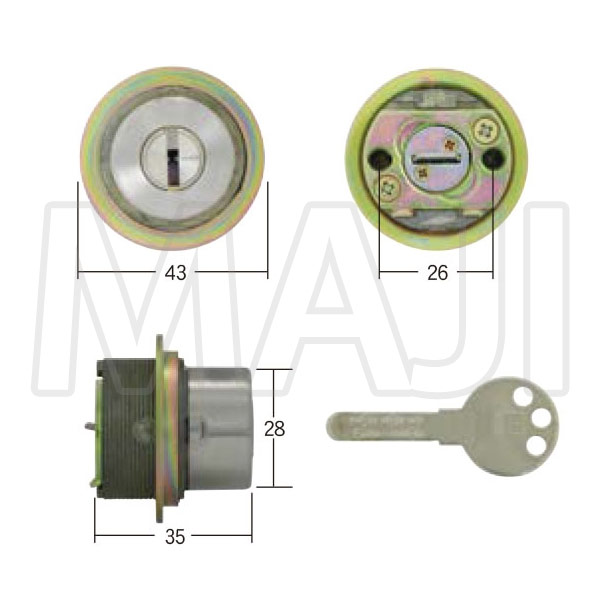 WEST,ウエスト ME01 鍵交換用 MIWA LIX(TE0) 2個同一シリンダー | 型番別関連鍵シリンダー,ME-01 | 鍵の卸売りセンターまるごとショップ