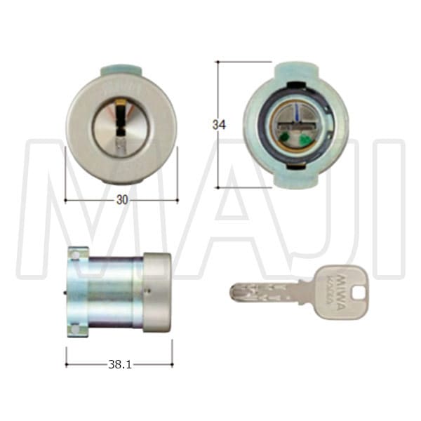 MIWA,美和ロック 10PGF,10DAF 鍵交換用 MIWA JN PGFシリンダー | 型番別関連鍵シリンダー,10PGF(PGF),10DAF(DAF) | 鍵の卸売りセンターまるごとショップ