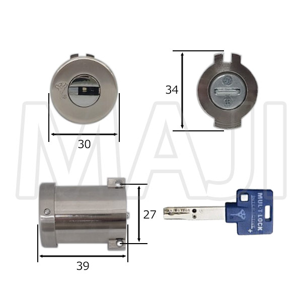 MUL-T-LOCK,マルティロック 10PGF,10DAF 鍵交換用 MIWA PGF(PA,DA) 2個同一シリンダー | フロント刻印・型番から探す,10PGF(PGF),10DAF ...