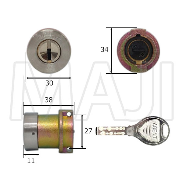 AGENT,エージェント 10PGF,10DAF 鍵交換用 MIWA PGF(PA,DA)シリンダー | 型番別関連鍵シリンダー,MIWA 10PGF,10DAF | 鍵の卸売りセンター ...