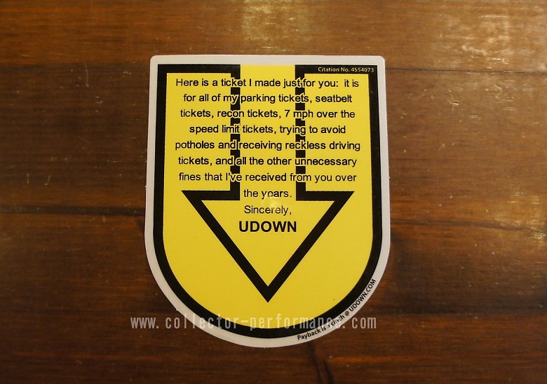 ハワイ UDOWN ファストラップステッカー ticket | US & Hawaii GOODS,UDOWN | COLLECTOR＃001