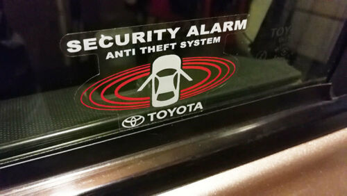 （在庫あり！）USトヨタ TOYOTA Security Systems トヨタ セキュリティシステム デカールSET（内貼りタイプ ...