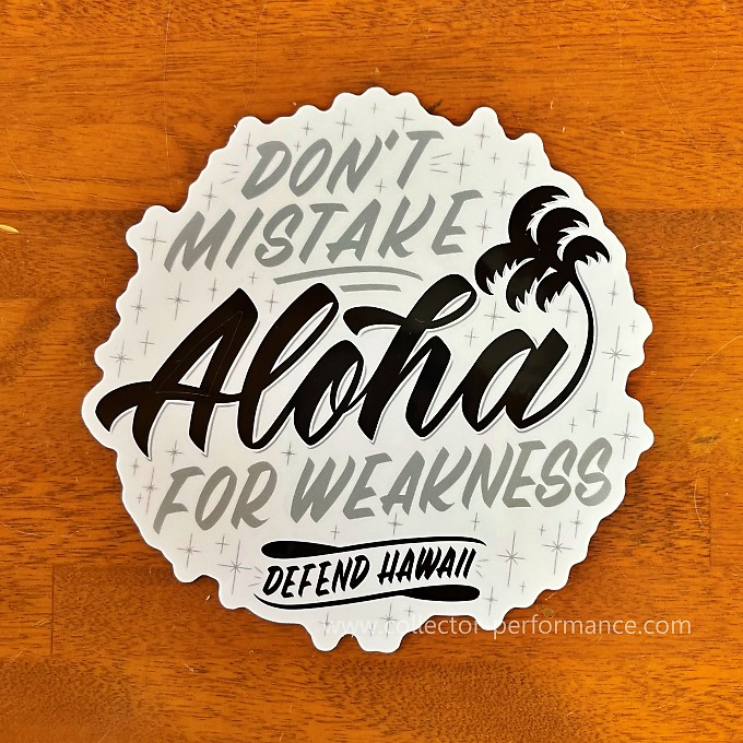 ハワイ DEFEND HAWAII ALOHA FOR WEAKNESS ステッカー | US & Hawaii GOODS,Sticker ...