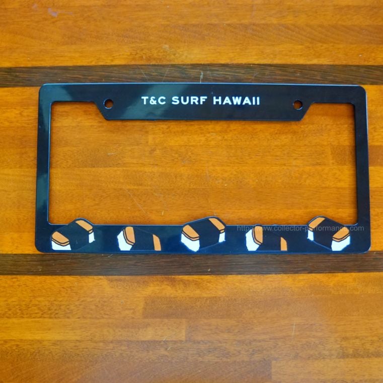 ハワイ T＆C SURF HAWAII "Spam Musubi" ライセンスプレート/ナンバーフレーム | US & Hawaii ...