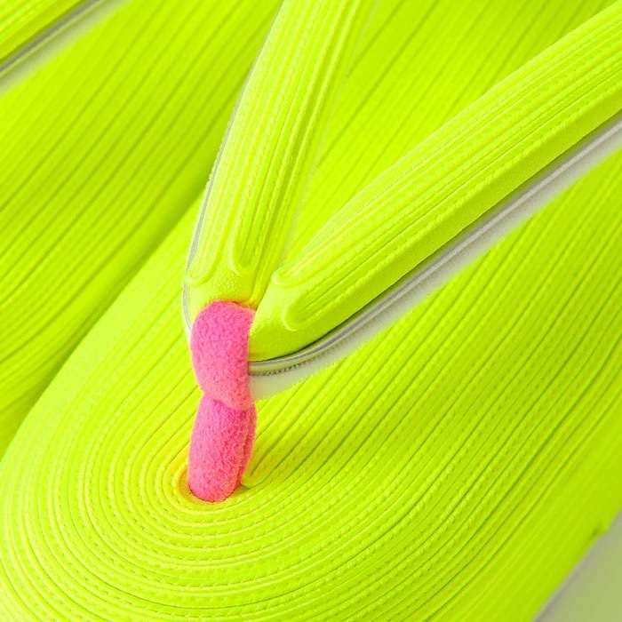 コード刺繍草履(ネオンイエロー) SAK-ks-08-m-ny | さく研究所 | ゴフクヤサン・ドットコム