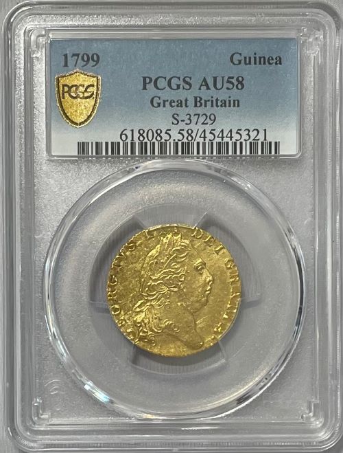 【動画あり】グレートブリテン 1799年 ジョージ3世 1ギニー金貨 PCGS-AU58 Augustana Collection | すべての商品 | | アンティークコイン金貨専門の ...