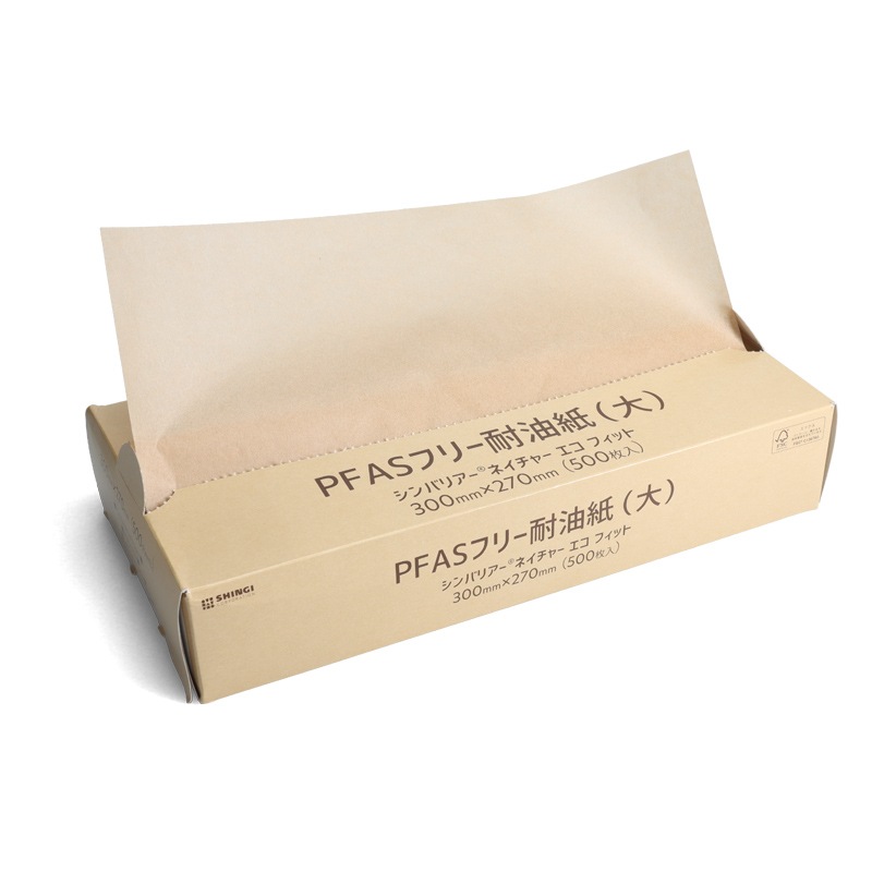 PFAS フリー耐油紙（大）シンバリアー33g 未晒[入数:5,000] | テイクアウト用品,バーガー袋 | 食品容器・パッケージ通販サイト【グッパケ】