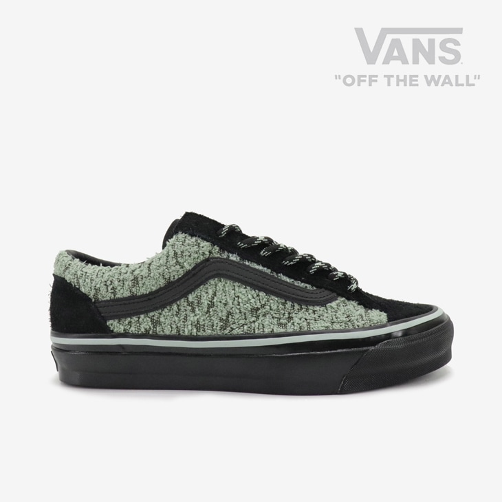 ・VANS Premium｜Old Skool Lx Reissue 36 Jacquard Knit/ ヴァンズ/プレミアム オールドスクール ラックス リイシュー ジャカード ニット/ブラックｘファイアリーコーラル # VANS Premium｜Old Skool Lx Reissue 36 Jacquard Knit/ ヴァンズ