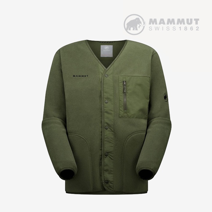 ・MAMMUT｜Moon Stone Hybrid Mid Layer Cardigan AF Polartec Fleece/ マムート/ムーンストーン ハイブリッド ミッドレイヤー カーディガン アジアンフィット ポーラテックフリース/ブラック # MAMMUT｜Moon Stone Hybrid Mid Layer Cardigan AF Polartec Fleece
