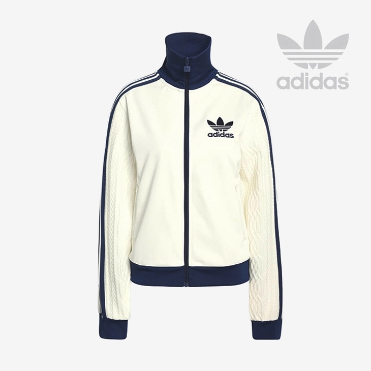 ・ADIDAS Originals｜W Cable Knit Sleeve Classic Track Top/ アディダス/ケーブル ニット ...