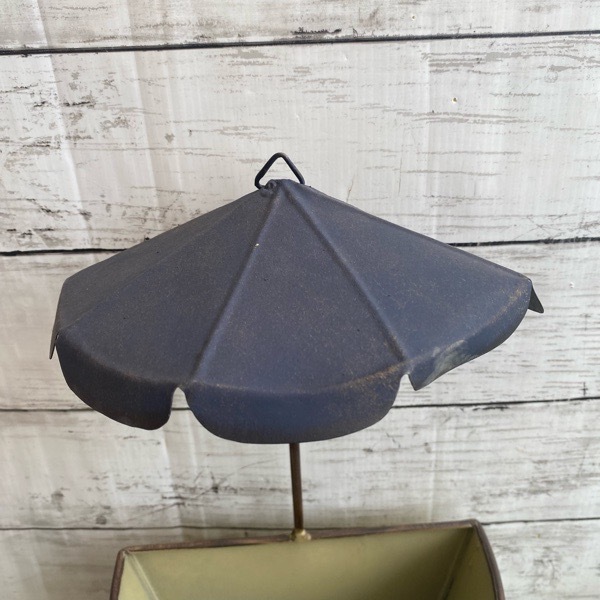 ブリキ アンブレラポット イエロー(UN1490）穴あきプランター /カントリー雑貨・ガーデニング・鉢・ジャンクガーデン・多肉植物・花 ...