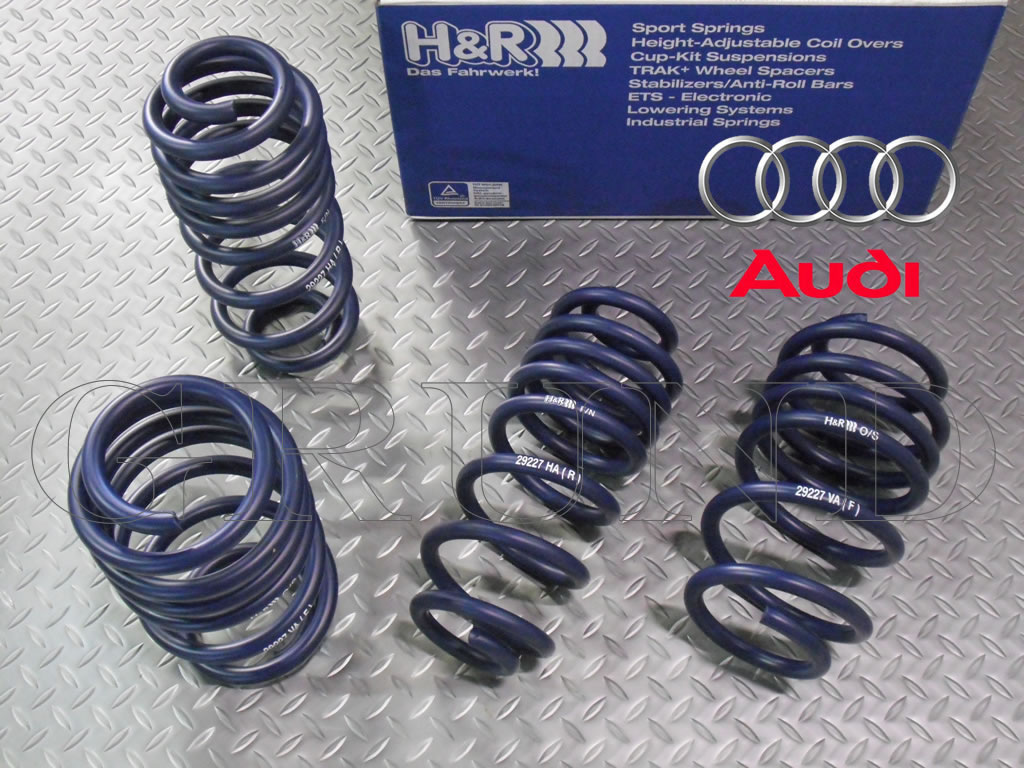 H&R ダウンサス 29227-1【H&R Sport Springs】 スポーツスプリング 【Audi A3 quattro】【29227-1】
