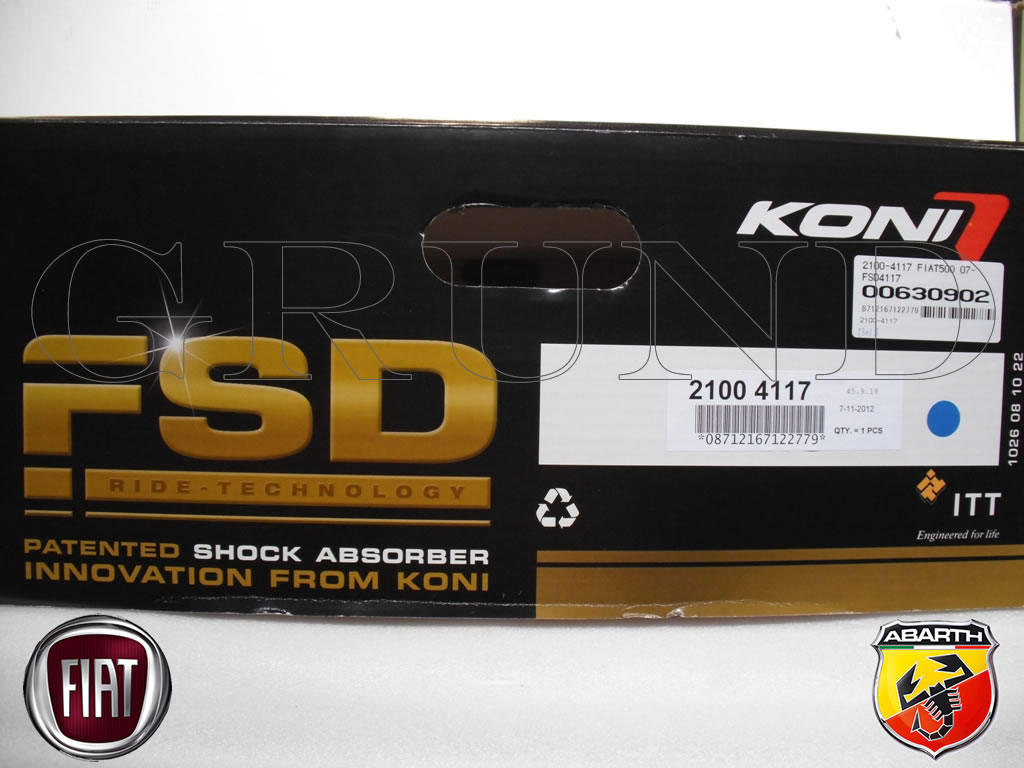 コニ FSD 2100-4117【KONI FSD】コニ 減衰力自動調整式 ショックアブソーバー｜フィアット 500【フロント&リア1台分セット】FIAT 500【2100-4117】