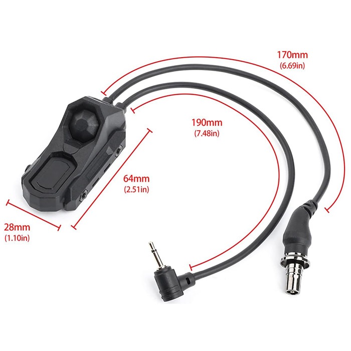 20mmレイル/KEYMOD/M-LOK対応 UNITY AXONタイプ リモートスイッチ SFプラグ/2.5mm | 光学機器,ライト周辺 ...