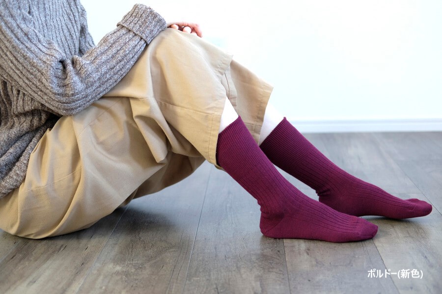 wool rib socks(L) | men's | 靴下のhacu
