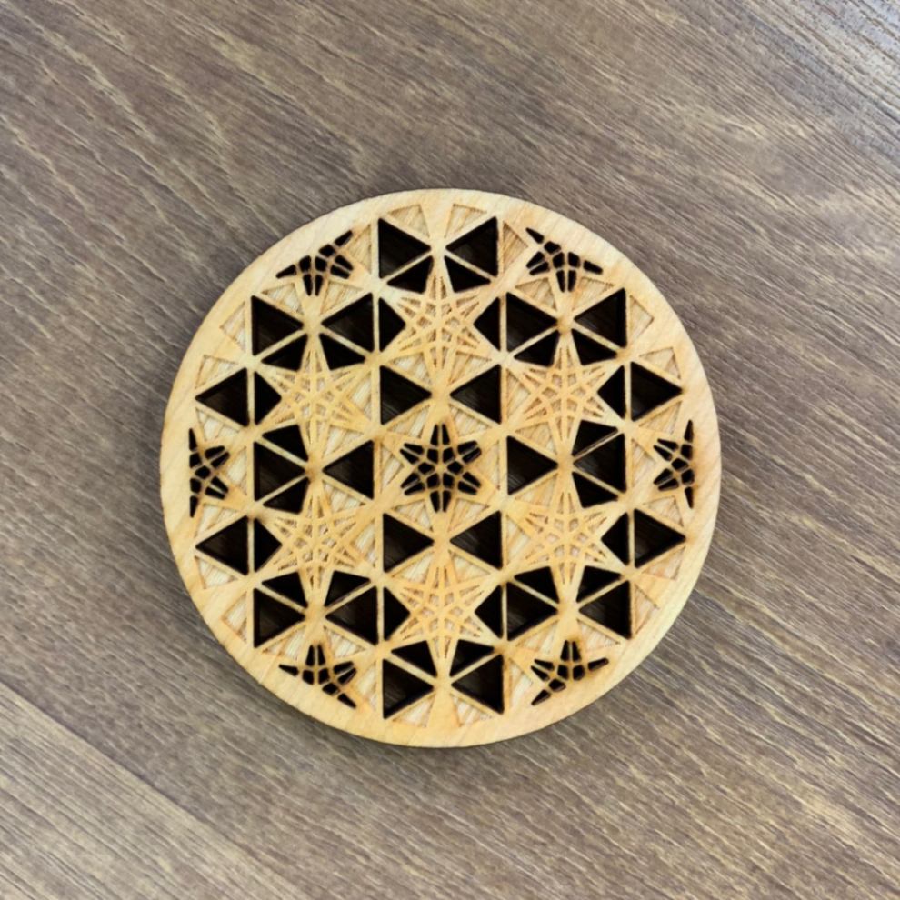 【伝統文様コースター】重ね竜胆 | 【雑貨】伝統文様工芸 | | 道の駅萩往還 ネットストア