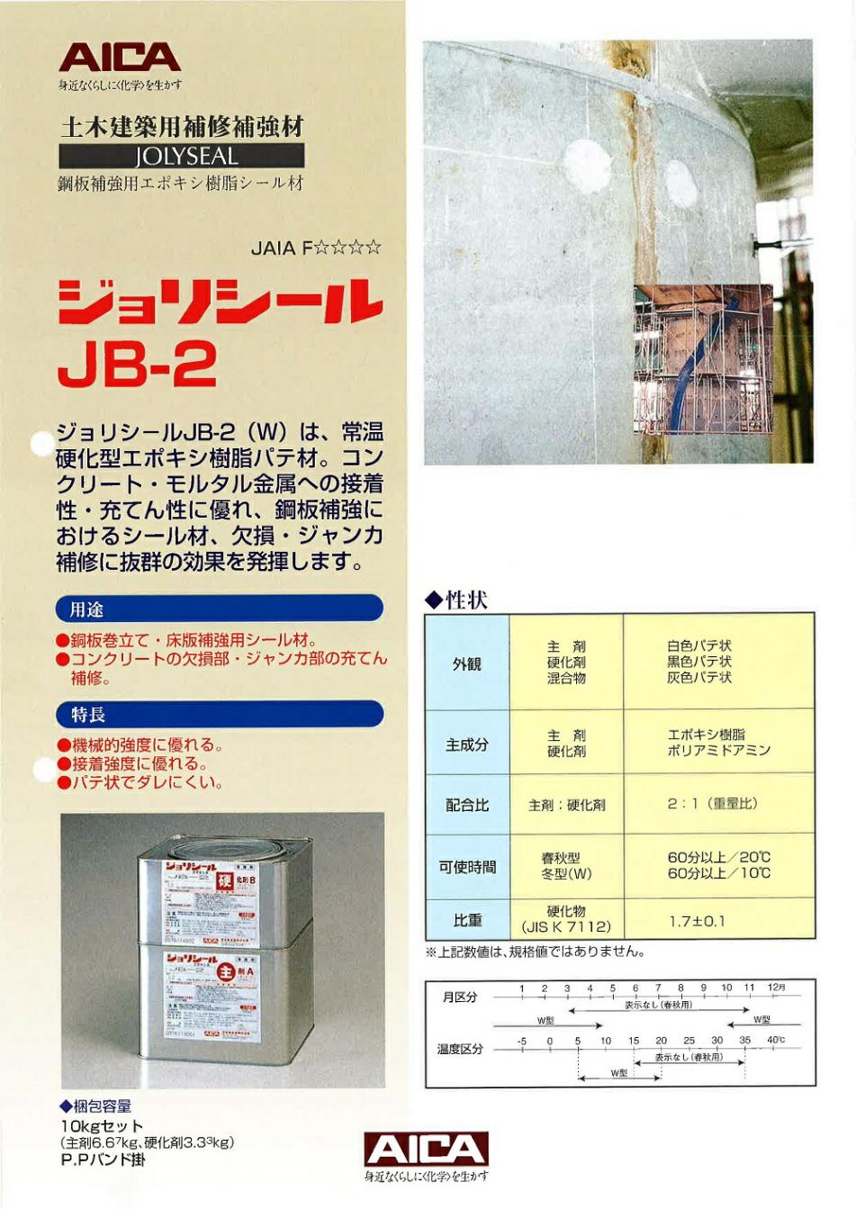 ジョリシール JB-2 10kg（主材・硬化剤）セット アイカ工業 | 左官材料なら日曜左官エムケー工芸 - 公式通販