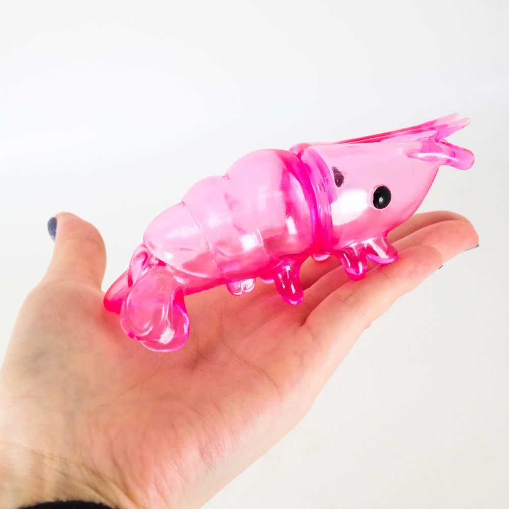 ソフビ/TINY SHOP/SHRIMP@WORK/クリアーピンク｜墓場の画廊ONLINE STORE