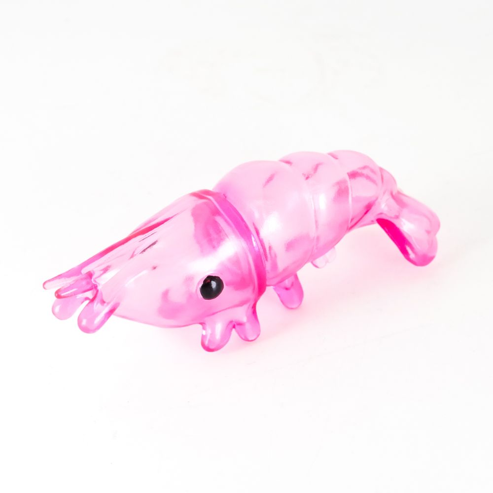 ソフビ/TINY SHOP/SHRIMP@WORK/クリアーピンク｜墓場の画廊ONLINE STORE