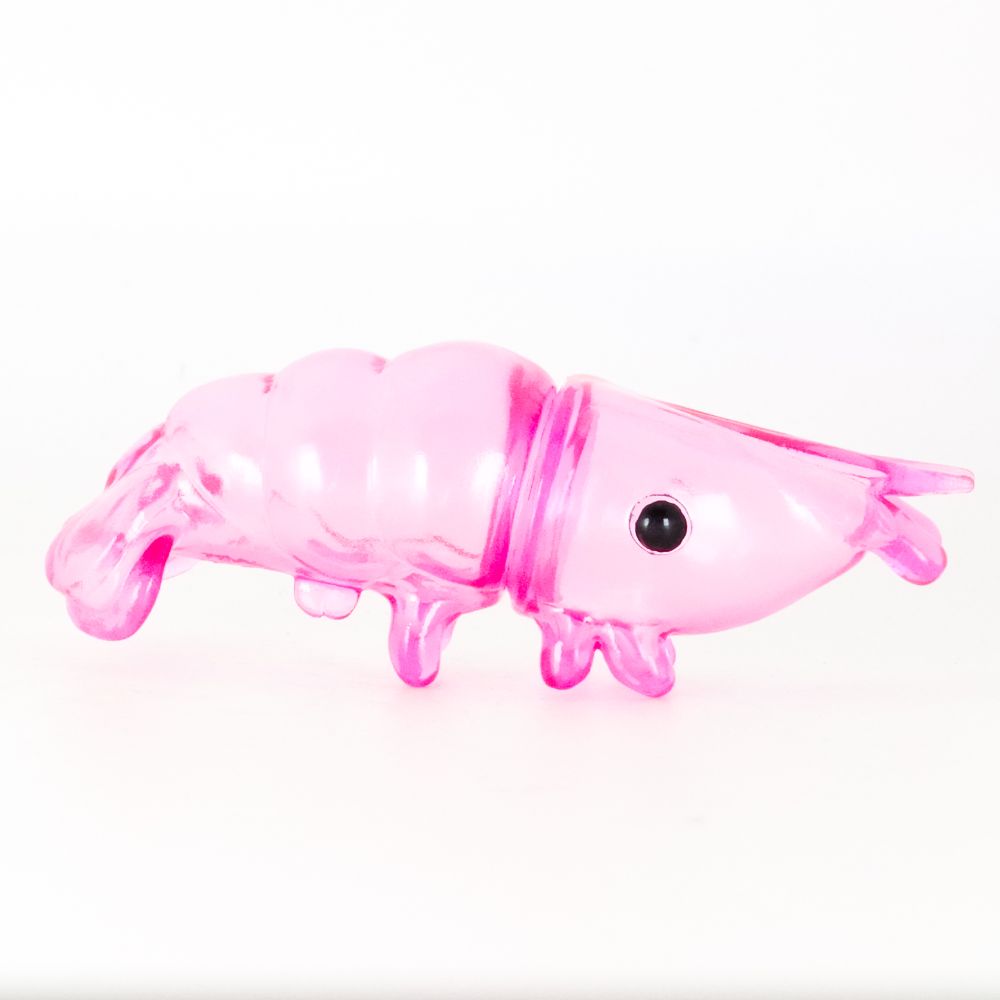 ソフビ/TINY SHOP/SHRIMP@WORK/クリアーピンク｜墓場の画廊ONLINE STORE