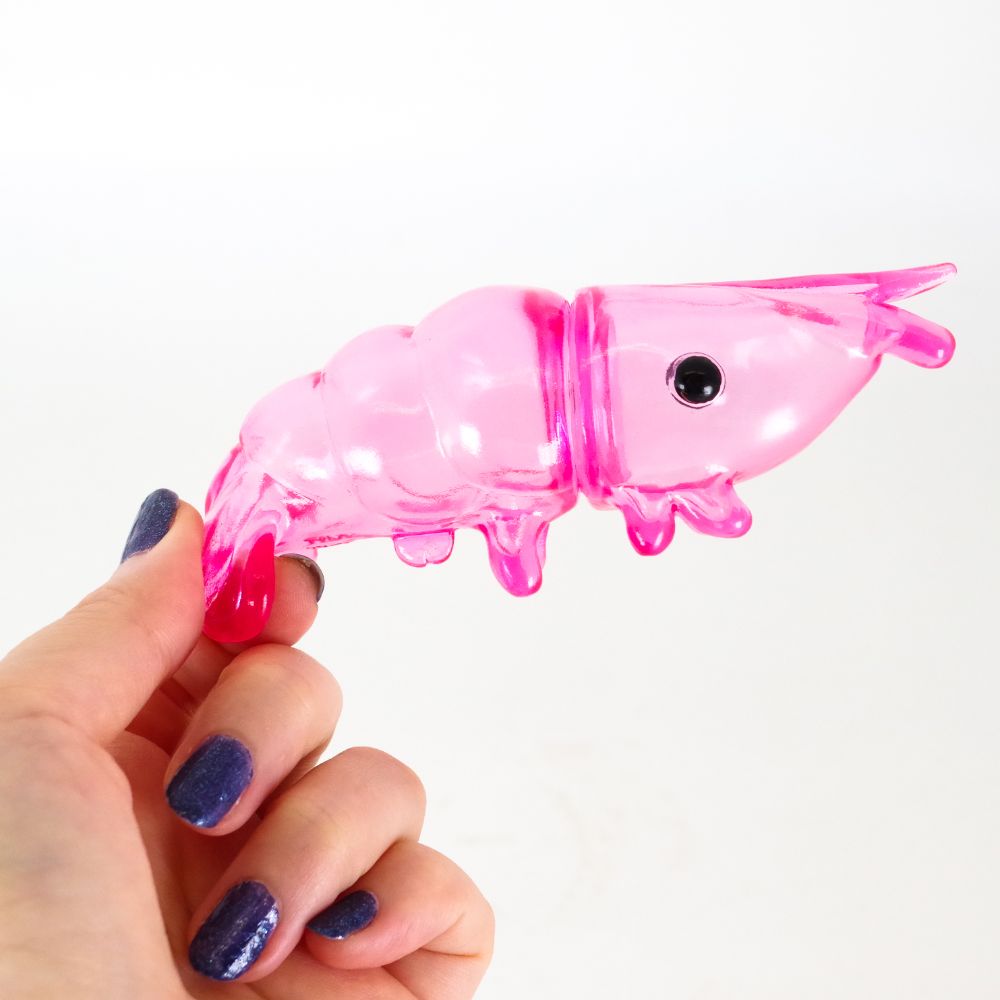 ソフビ/TINY SHOP/SHRIMP@WORK/クリアーピンク｜墓場の画廊ONLINE STORE