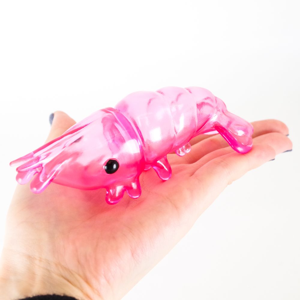 ソフビ/TINY SHOP/SHRIMP@WORK/クリアーピンク｜墓場の画廊ONLINE STORE