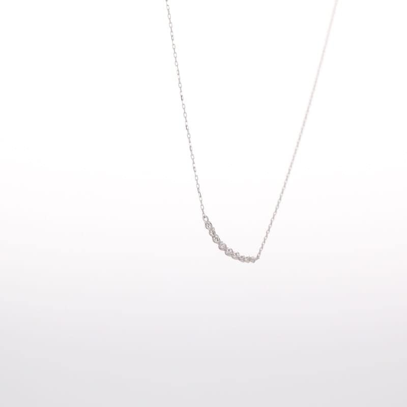 K18 WG ホワイトゴールド 0.1ct ダイヤモンド ネックレス 1125511243 | ネックレス | H and D Online Shop