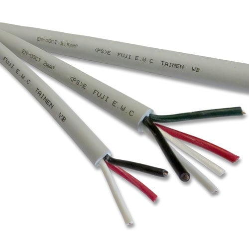 EM-OOCT エコケーブル 1.25sq 2c 90m 600V 耐燃性ポリオレフィンキャブタイヤケーブル 1.25 2c 90m | エコ ...