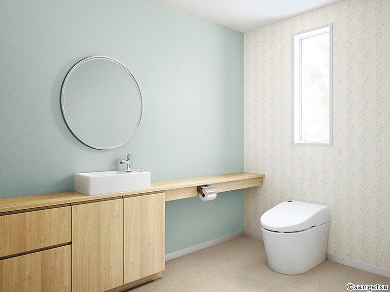 サンゲツ 77-3083 水まわりの壁紙 【15m/30m/道具付/道具無】選択 生のり付き壁紙 リフォームセレクション セット販売（購入単位：セット） | 壁・床・窓のDIYリフォームなら ...