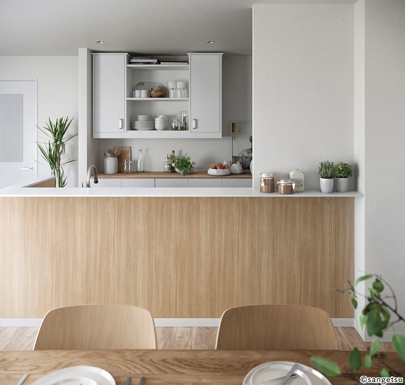 サンゲツ SP9804 木目調 ナチュラル【15m/30m/道具付/道具無】選択 生のり付き壁紙 SP 2023-2025（購入単位：セット） | 壁・床・窓のDIYリフォームなら【ハロハロ】