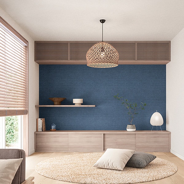 サンゲツ SP2561 織物調 ネイビーブルー パール 15m/30m/道具付/道具無】選択 生のり付き壁紙 SP 2025-2027（購入単位：セット） | 壁・床・窓のDIYリフォームなら ...