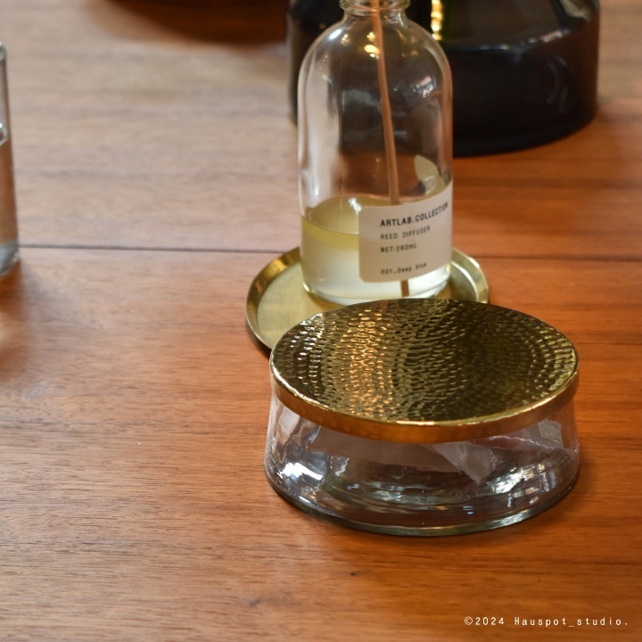 inbloom|ガラス＆ブラス(真鍮)キャニスター|Lサイズ | インテリア雑貨,収納雑貨 | Hauspot ～ハウスポット～ オンライン本店