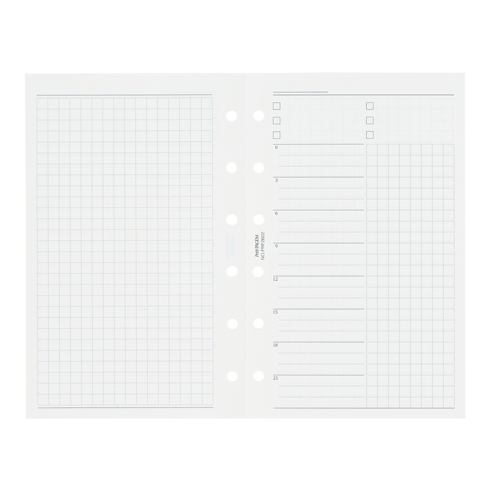 システム手帳用リフィル ミニ6サイズ 背糊型(1日フリーダイアリー)[PRF2602][M便 9/20] | 2026年1月始まり 2025年4月始まり 手帳,リフィール |NOLTY 能率 ...