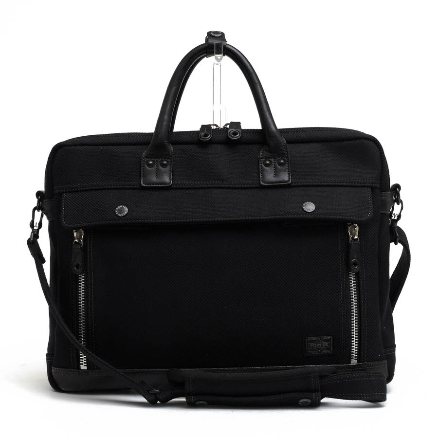 PORTER 010-04429 ELDER BRIEFCASE エルダー / ポーター 吉田カバン 縦糸ナイロン 横糸コットン平織り 撥水加工 ウレタンコーティング 2WAY ショルダー ...