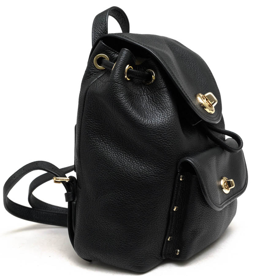 COACH 37581 Mini Turnlock Rucksack In Polished Pebble Leather ミニ ターンロック ...