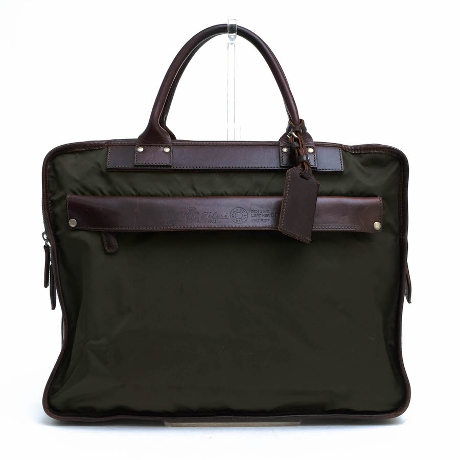 Felisi 8637/2/DS / フェリージ リモンタナイロン バケッタレザー 牛革 定番 オリーブ・カーキ ビジネスバッグ メンズ | BRANDING