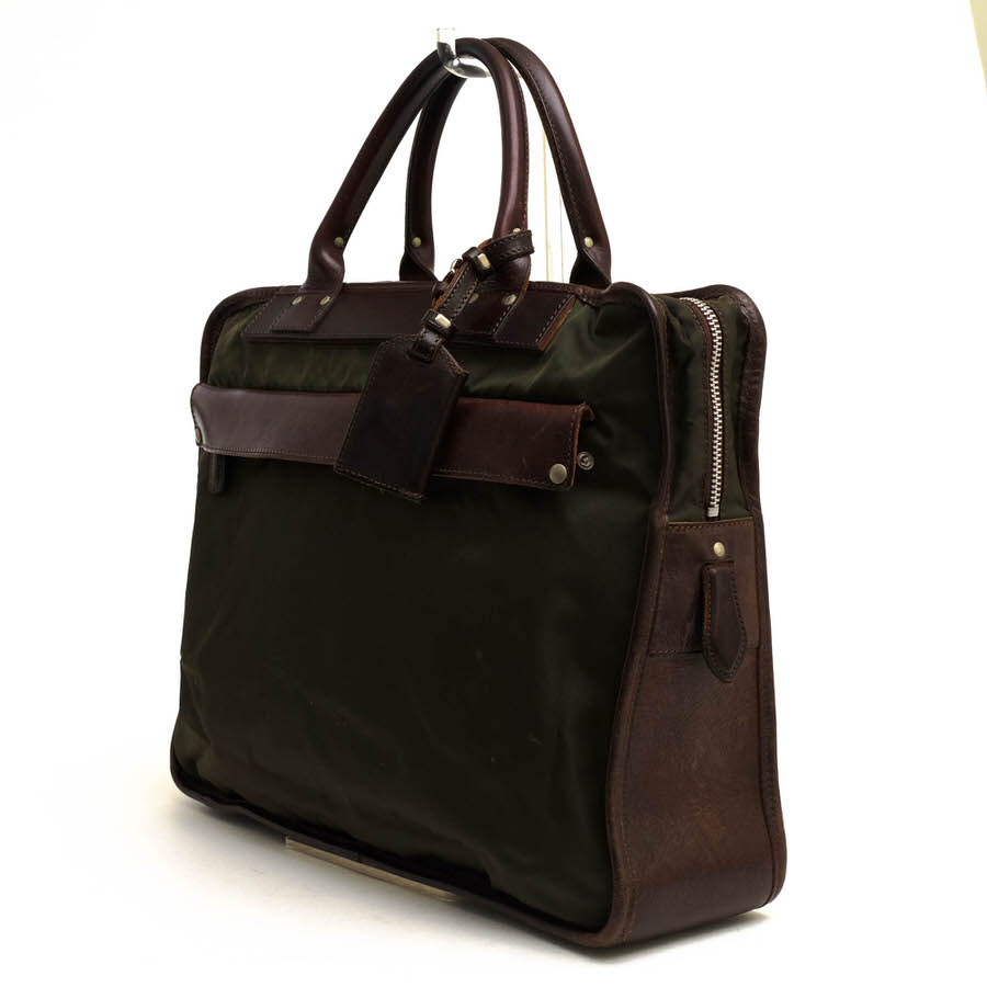 Felisi 8637/2/DS / フェリージ リモンタナイロン バケッタレザー 牛革 定番 オリーブ・カーキ ビジネスバッグ メンズ | BRANDING