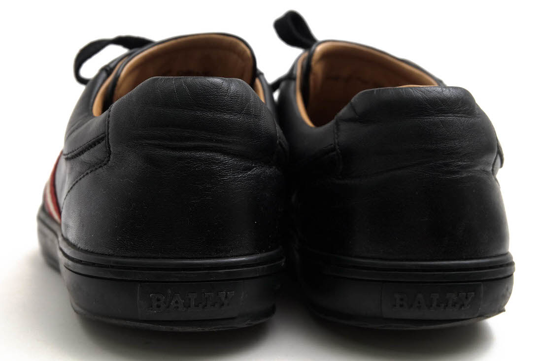 BALLY ORIANO / バリー バリーストライプ 牛革 カーフ ブラック 黒 ローカットスニーカー メンズ | BRANDING
