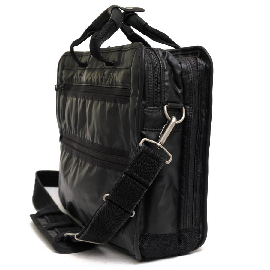 PORTER 645-09260 DEVICE BRIEFCASE デバイス / ポーター 吉田カバン ターポリン ボンディング加工 ノートPC収納可 2WAY ショルダーバッグ ブラック 黒 ...