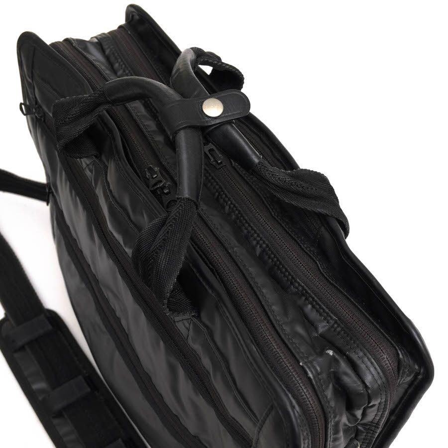 PORTER 645-09260 DEVICE BRIEFCASE デバイス / ポーター 吉田カバン ターポリン ボンディング加工 ノートPC収納可 2WAY ショルダーバッグ ブラック 黒 ...