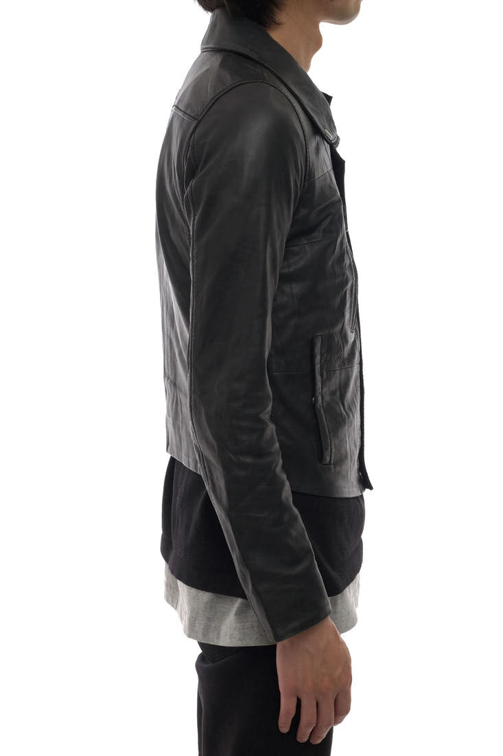 DIESEL RN93243 CA25594 / ディーゼル 羊革 シープスキン ウォッシュ加工 ブラック 黒 ブルゾン メンズ | BRANDING